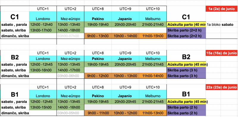 edukado.net → / Ekzamenoj / UEA-KER / Horaro - 2024